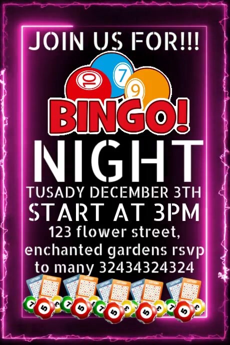 Bingo Night Poster Template | PosterMyWall