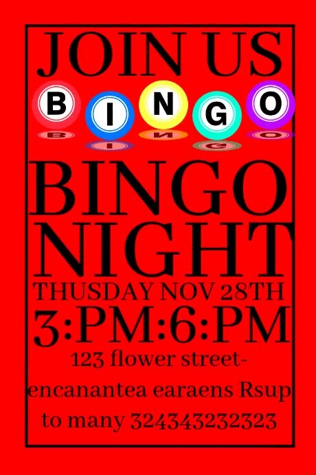 Bingo Night Poster Template | PosterMyWall