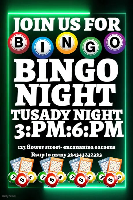 Plantilla de Bingo Night Poster | PosterMyWall
