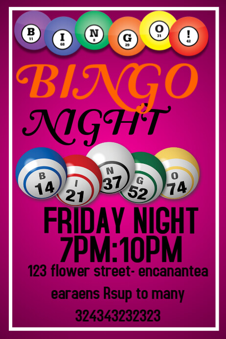 Bingo Night Poster Template | PosterMyWall