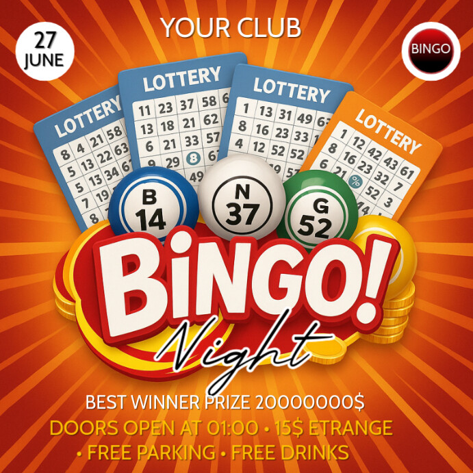 Bingo night template | PosterMyWall