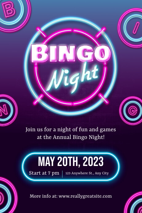 Bingo Party Poster Template | PosterMyWall
