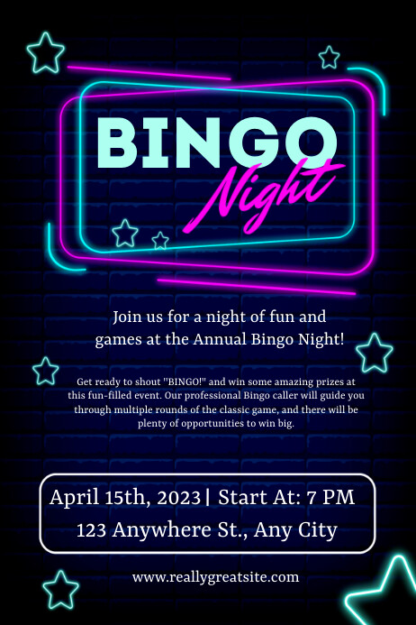 Plantilla de Bingo Party Poster | PosterMyWall
