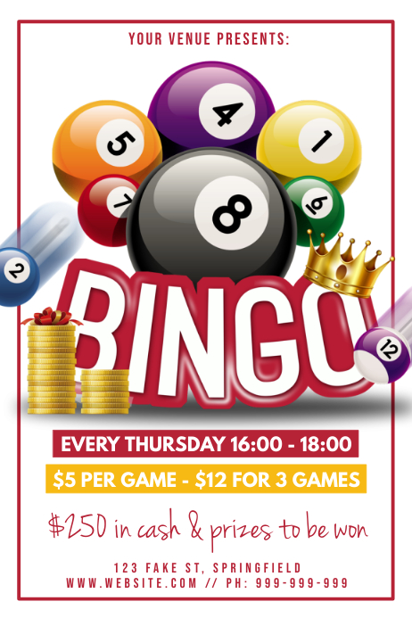 Modèle Affiches de Bingo | PosterMyWall