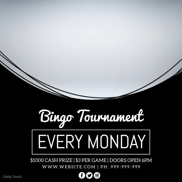 Bingo Tournament Video Poster Template | PosterMyWall