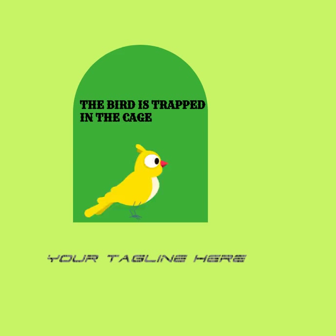 bird in the cage logo design Template | PosterMyWall