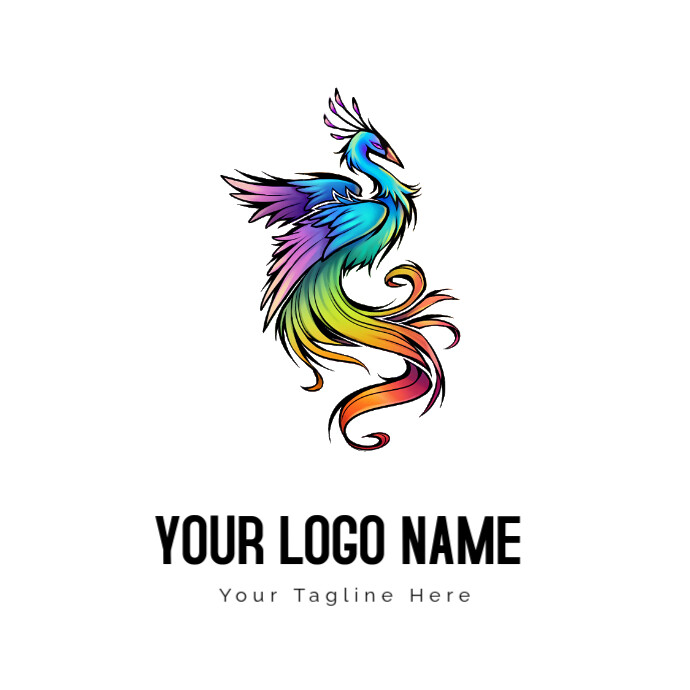 Bird Phoenix Mythology Tattoo Logo Template | PosterMyWall