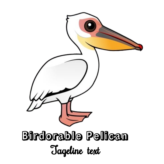 Birdorable Great White Pelican Template | PosterMyWall