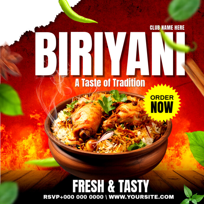 BIRIYANI MENU Template | PosterMyWall
