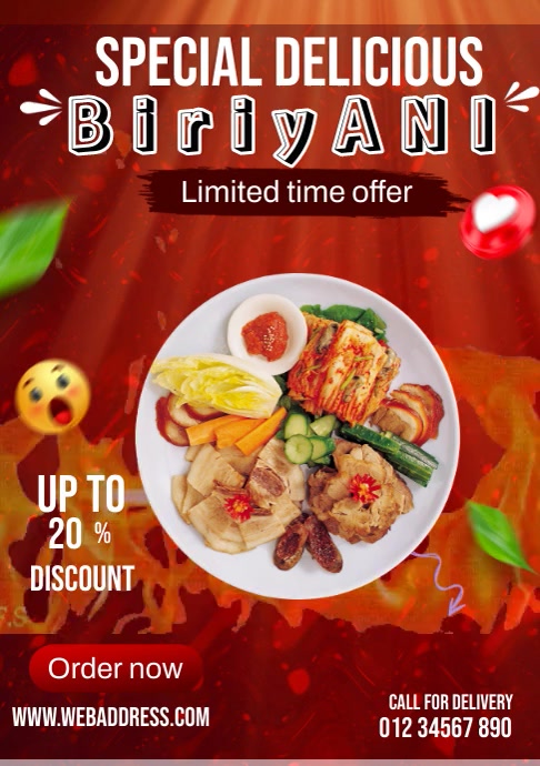 Biriyani Video Ads Template | PosterMyWall