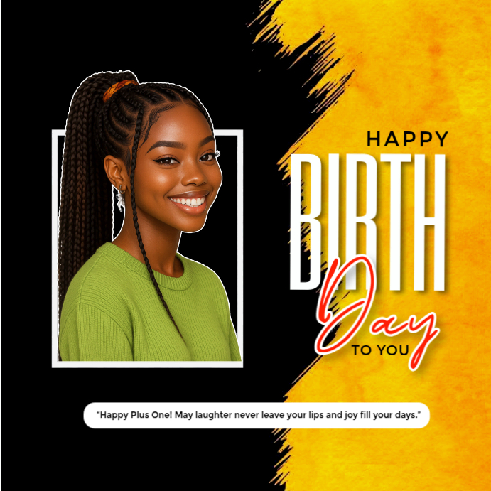 Copy of Birthday, plus one, happy birthday, glorious birthday ...