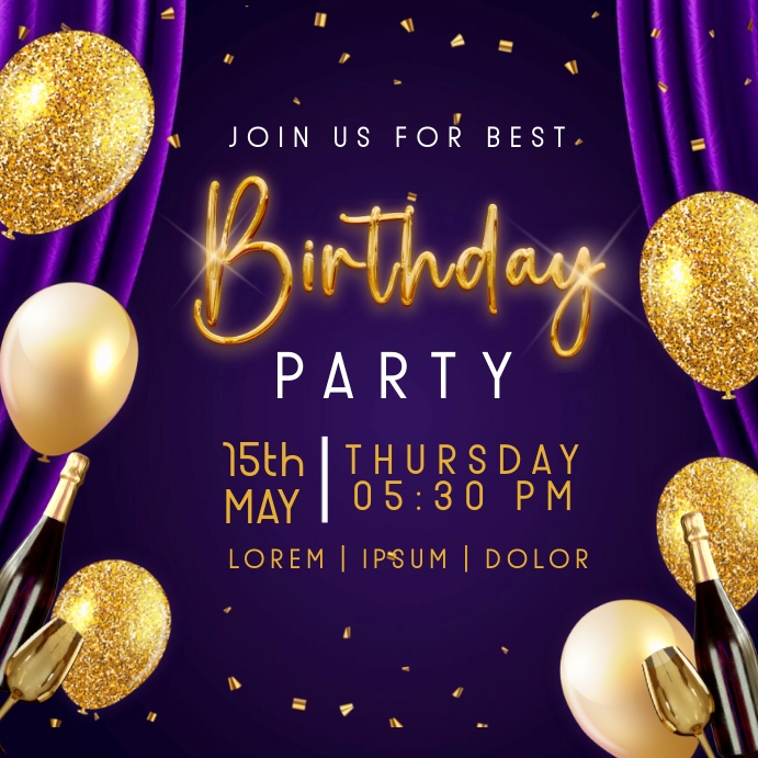 Birthday,event,party Template | PosterMyWall