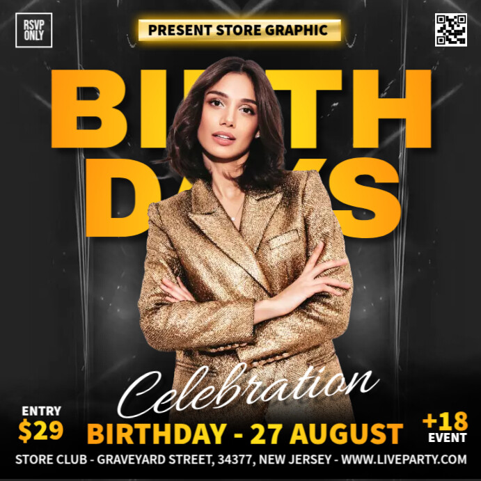 Plantilla de Birthday Ads | PosterMyWall