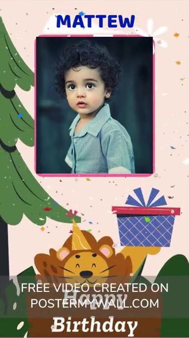 Birthday Animated Card Template | PosterMyWall