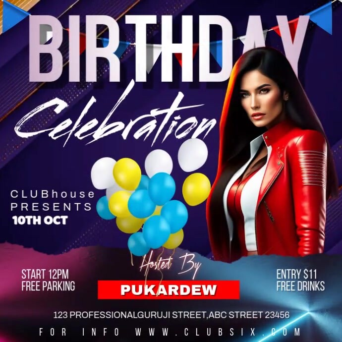 birthday announcement, Template | PosterMyWall