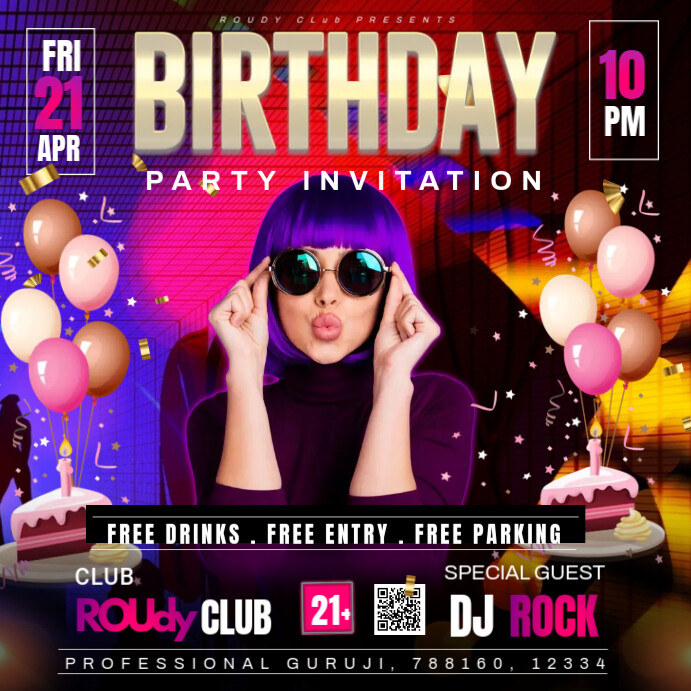 Plantilla de birthday announcement | PosterMyWall