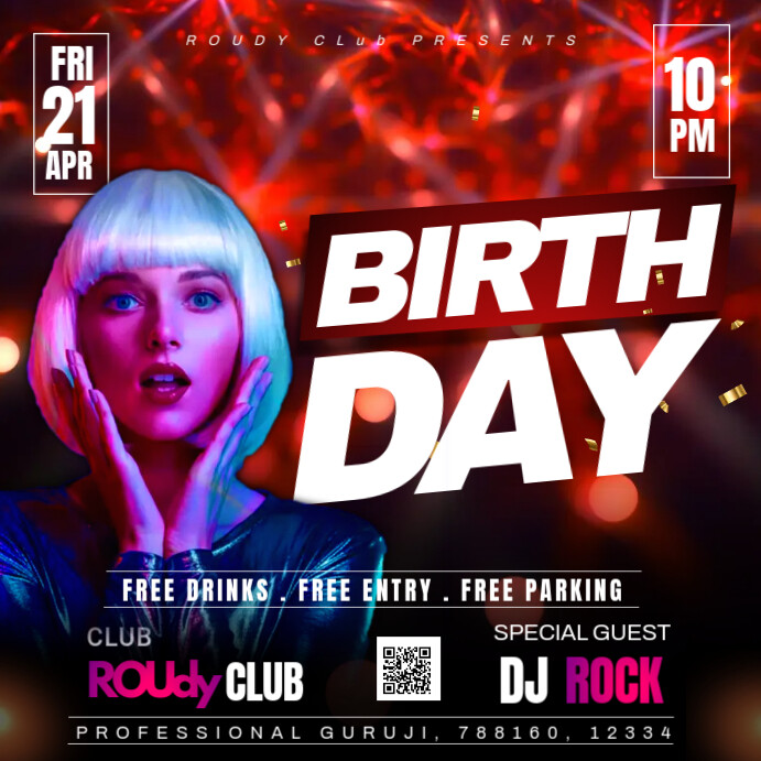 birthday announcement Template | PosterMyWall