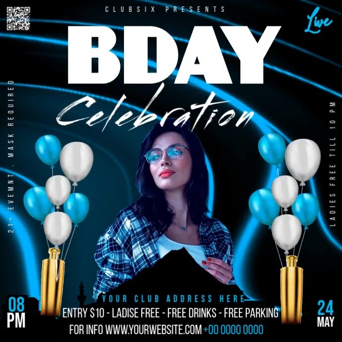 birthday announcement Template | PosterMyWall