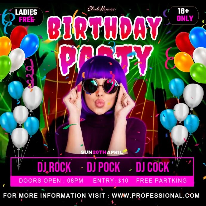 birthday announcement Template | PosterMyWall