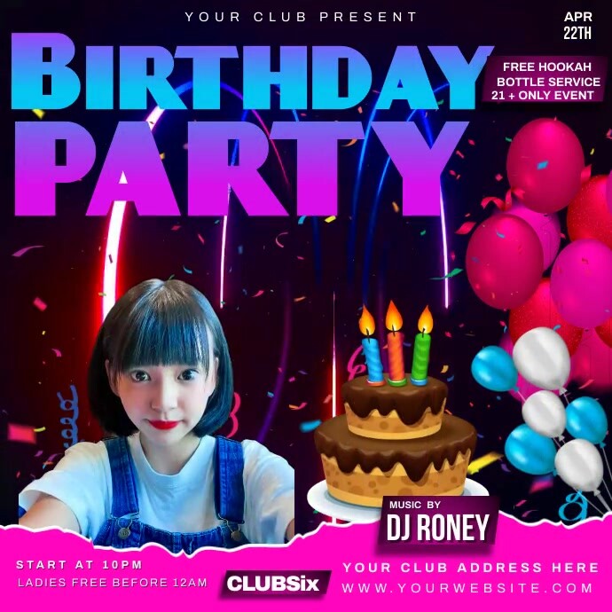 birthday announcement Template | PosterMyWall