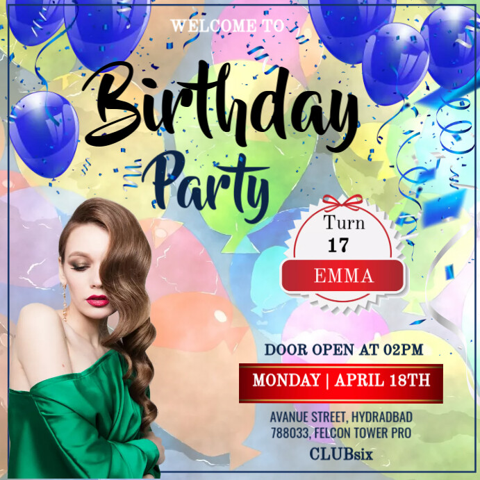 Plantilla de birthday announcement | PosterMyWall