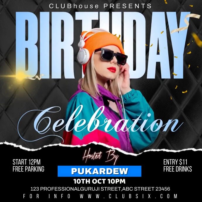 birthday announcement Template | PosterMyWall