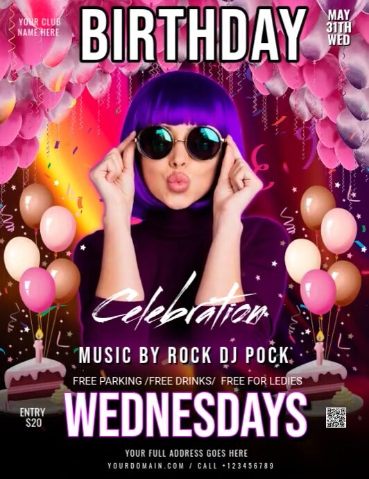 birthday announcement Template | PosterMyWall