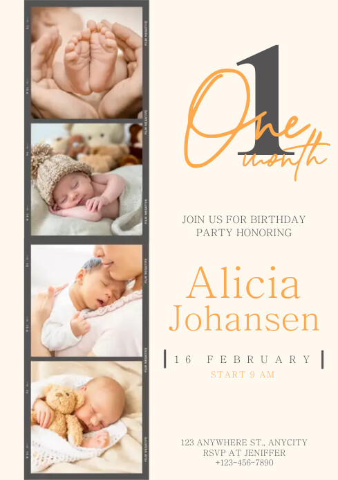 Birthday baby born Template | PosterMyWall