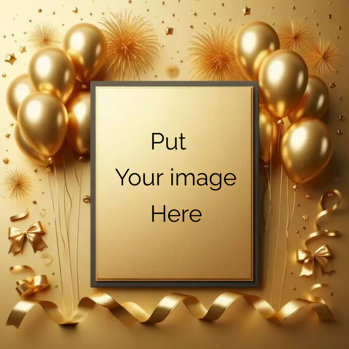 Birthday background template design gold | PosterMyWall