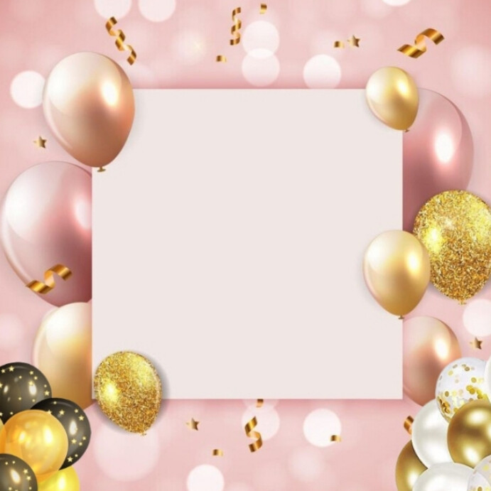 Birthday background template design gold | PosterMyWall