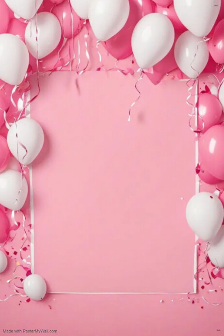 Birthday Balloon Border Template | PosterMyWall