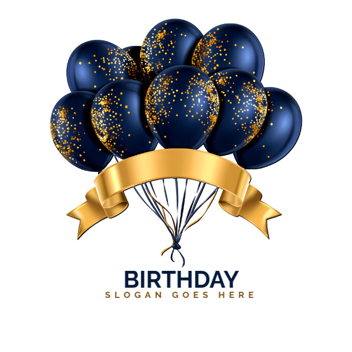 Birthday Balloon Logo Template | PosterMyWall