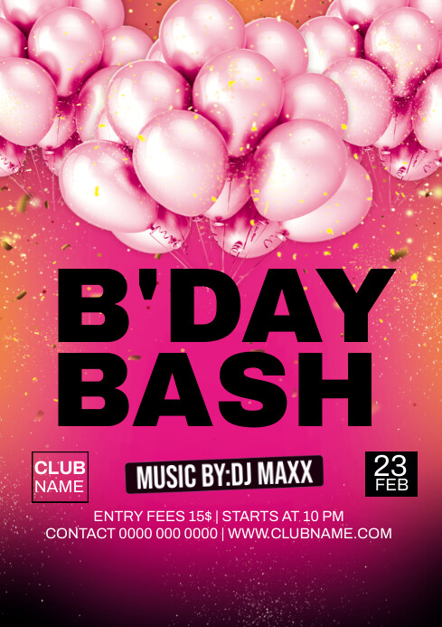 Birthday Bash Ads Template | PosterMyWall