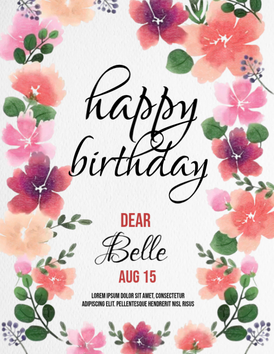 Birthday Bash Celebration Card Template | PosterMyWall