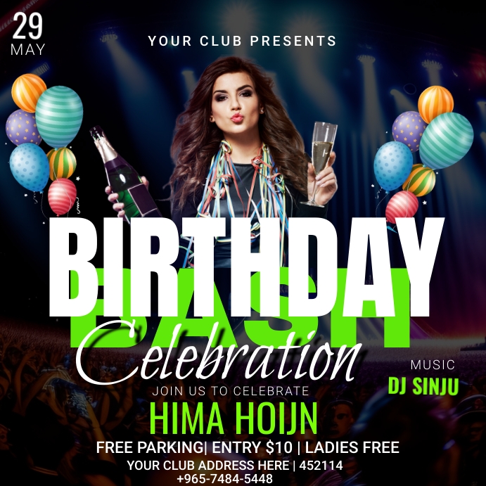 Plantilla de birthday bash | PosterMyWall