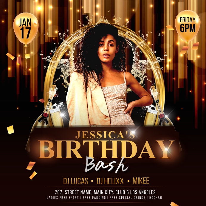 Plantilla de birthday bash | PosterMyWall