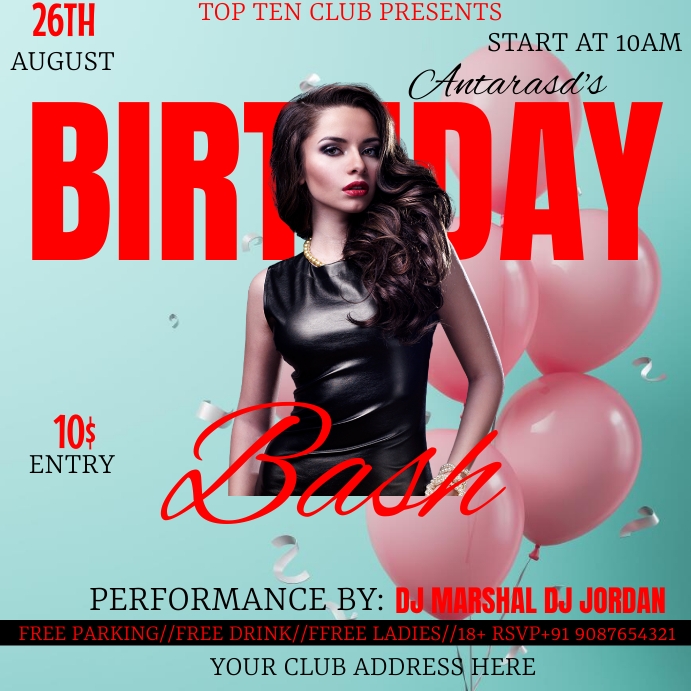 Copy of BIRTHDAY BASH | PosterMyWall