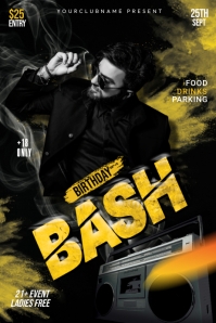 Birthday Bash flyer Template | PosterMyWall