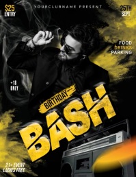 Birthday Bash flyer Template | PosterMyWall
