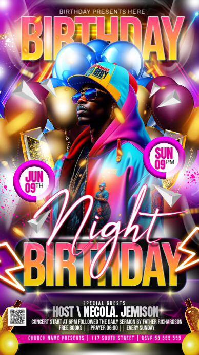 BIRTHDAY BASH PARTY Template | PosterMyWall