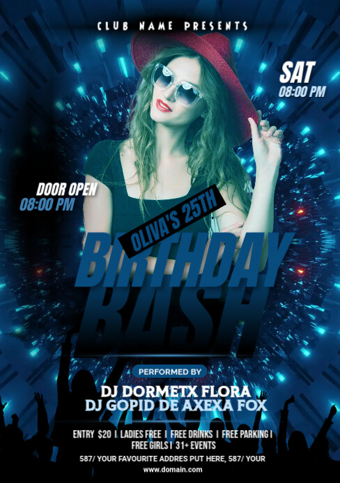 Birthday Bash Party Flyer Template | PosterMyWall