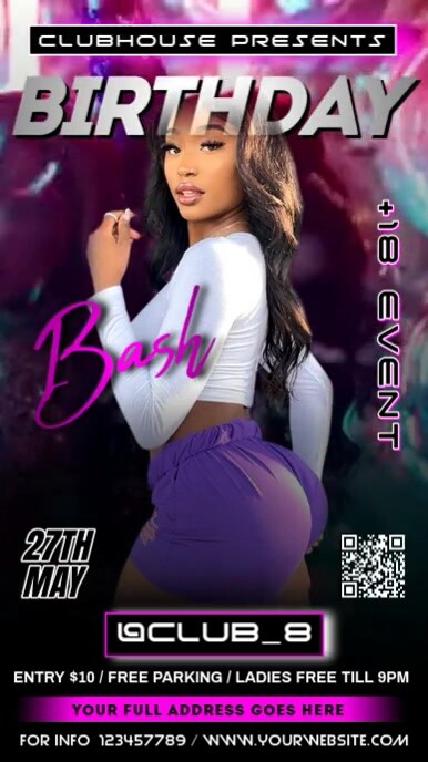 Copy of BIRTHDAY BASH PARTY FLYER TEMPLATE | PosterMyWall
