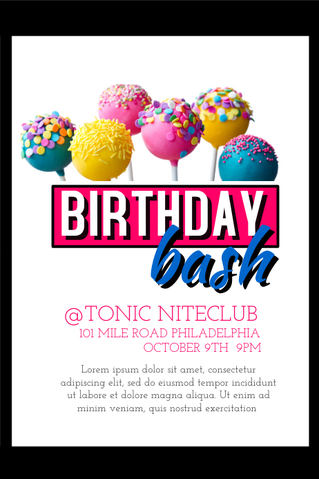 Birthday Bash Template | PosterMyWall
