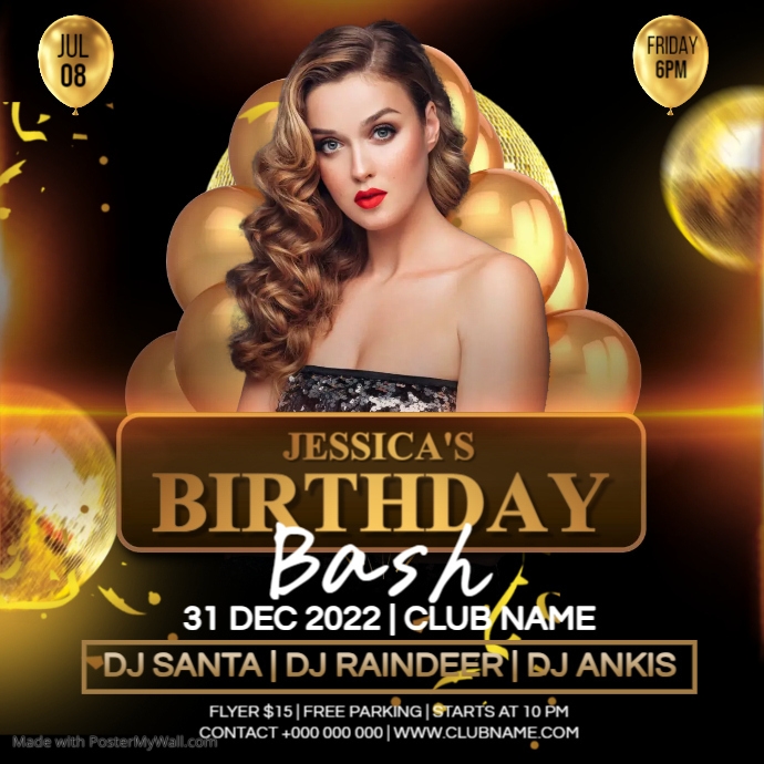 Copy of Birthday Bash Video Ads | PosterMyWall