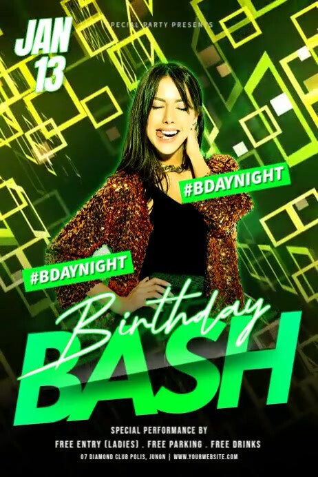 Birthday Bash Weekend Template | PosterMyWall