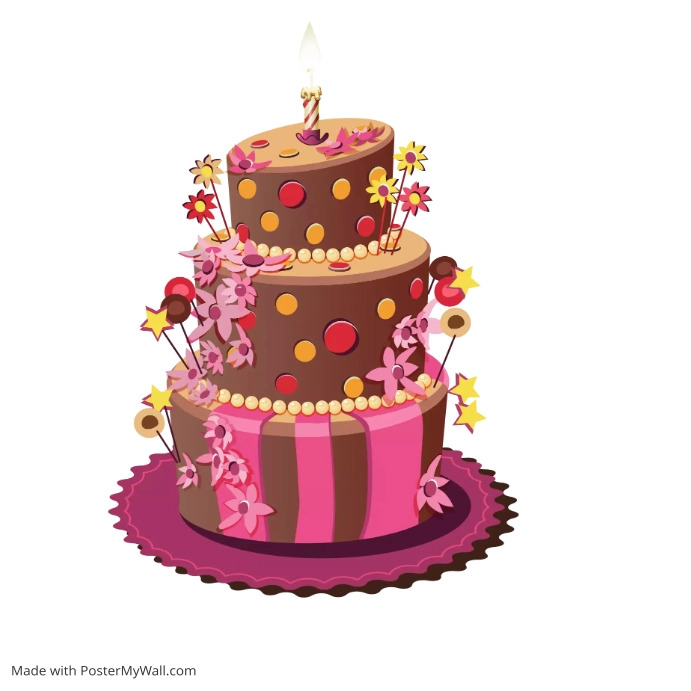 Copy of Birthday cake background design flyer | PosterMyWall