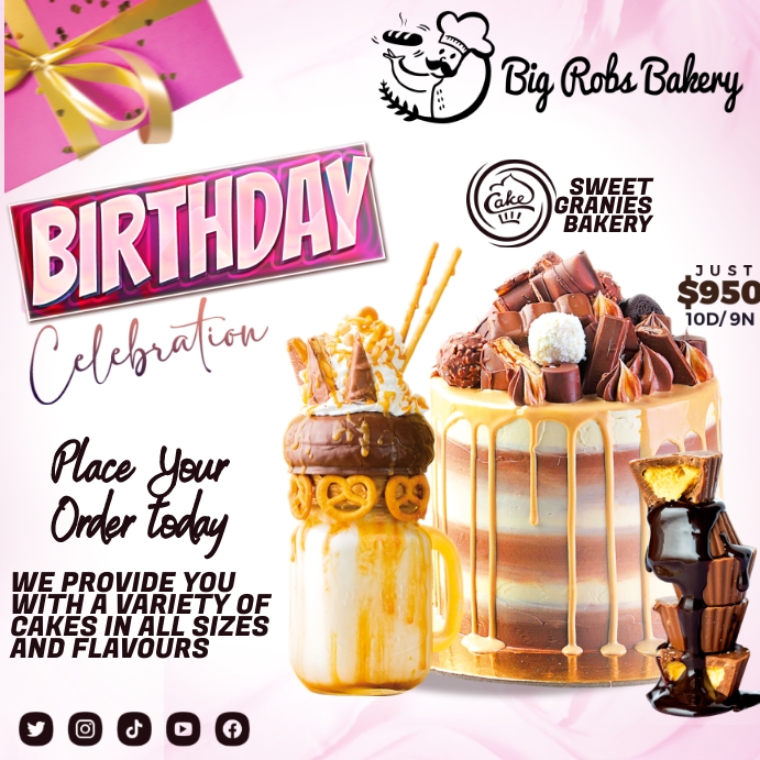 birthday cake Template | PosterMyWall