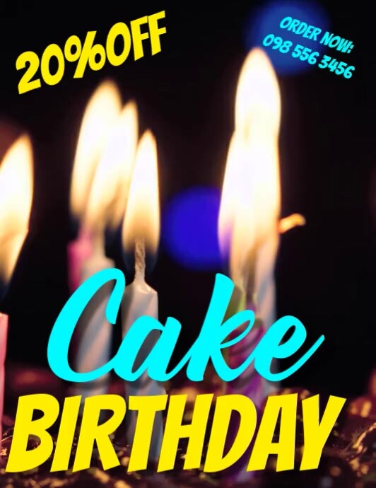 birthday cake flyers Template | PosterMyWall