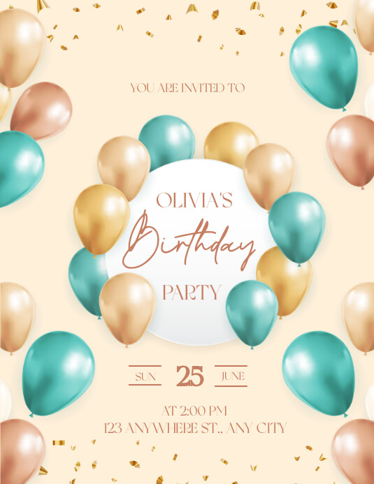 BIRTHDAY CAKE PARTY FLYERS Templat | PosterMyWall