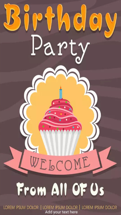 Birthday cake topper flyer post template | PosterMyWall